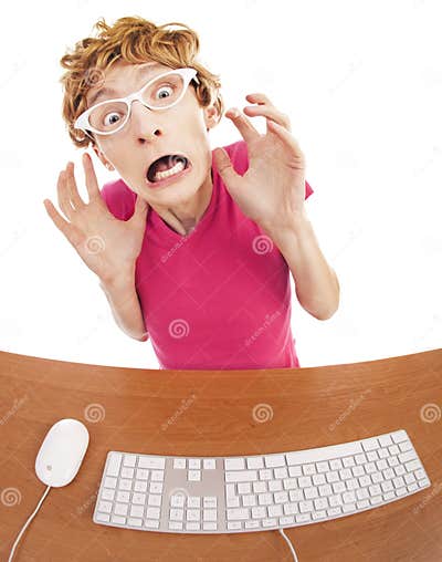 Scared office worker stock photo. Image of chatting, panic - 21492494