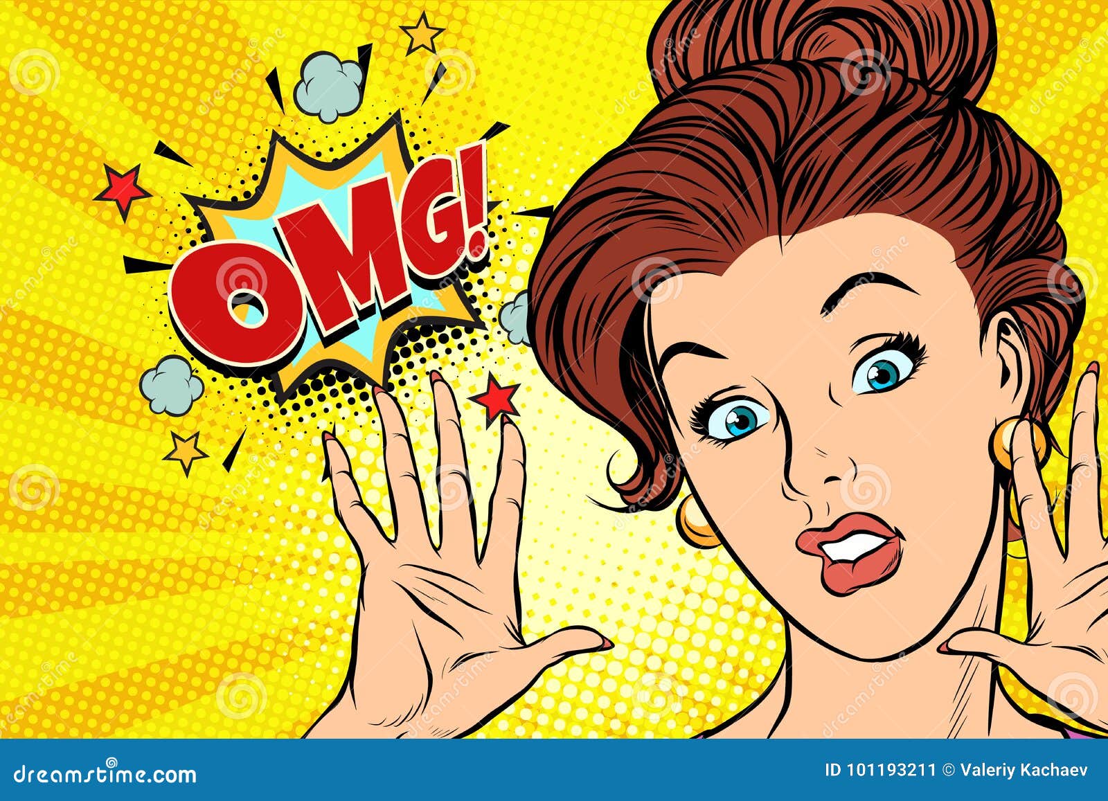 Woman Pop Art Retro Omg Stock Illustrations – 690 Woman Pop Art Retro ...