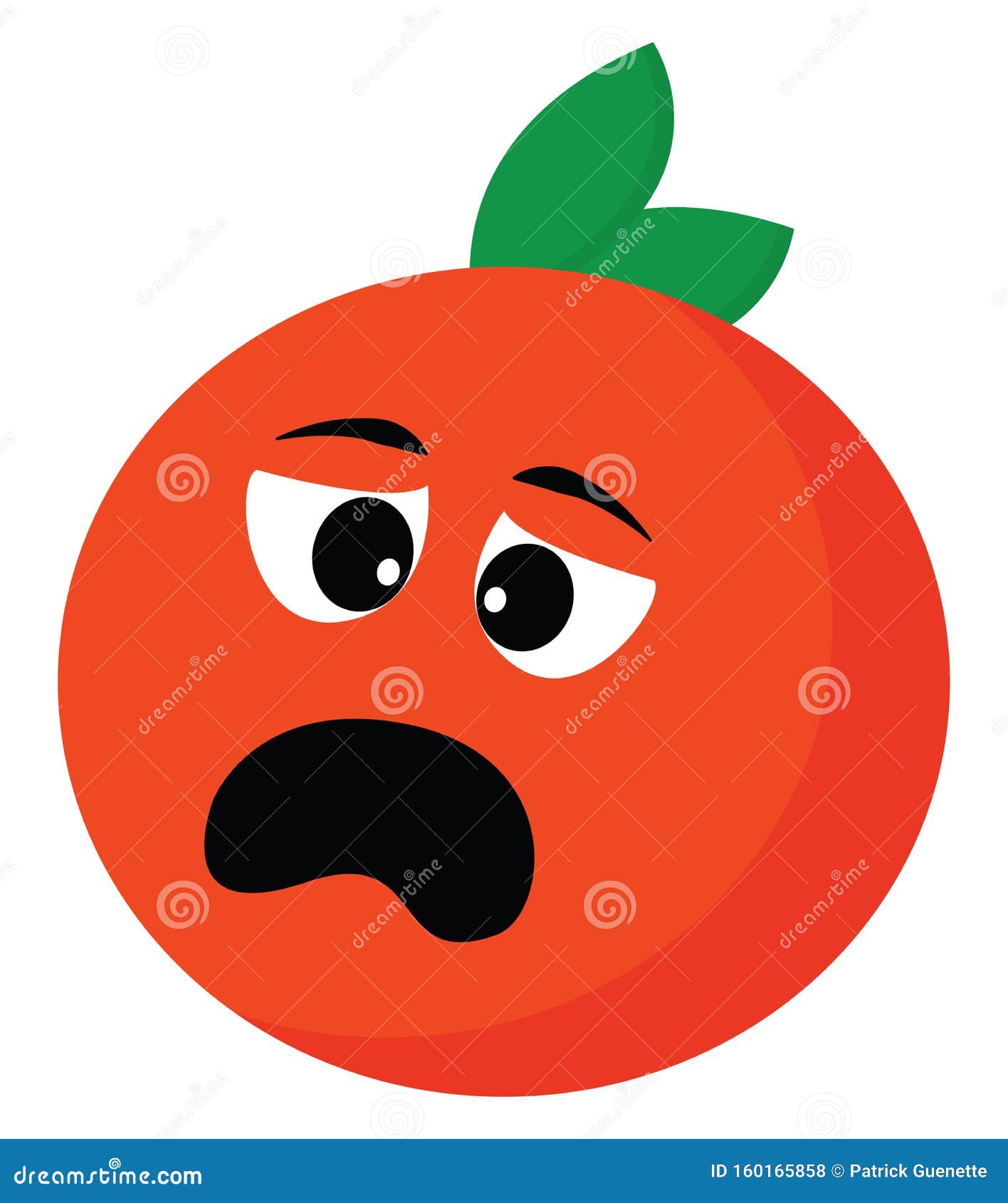 Scared Orange, Vector or Color Illustration Stock Vector - Illustration ...