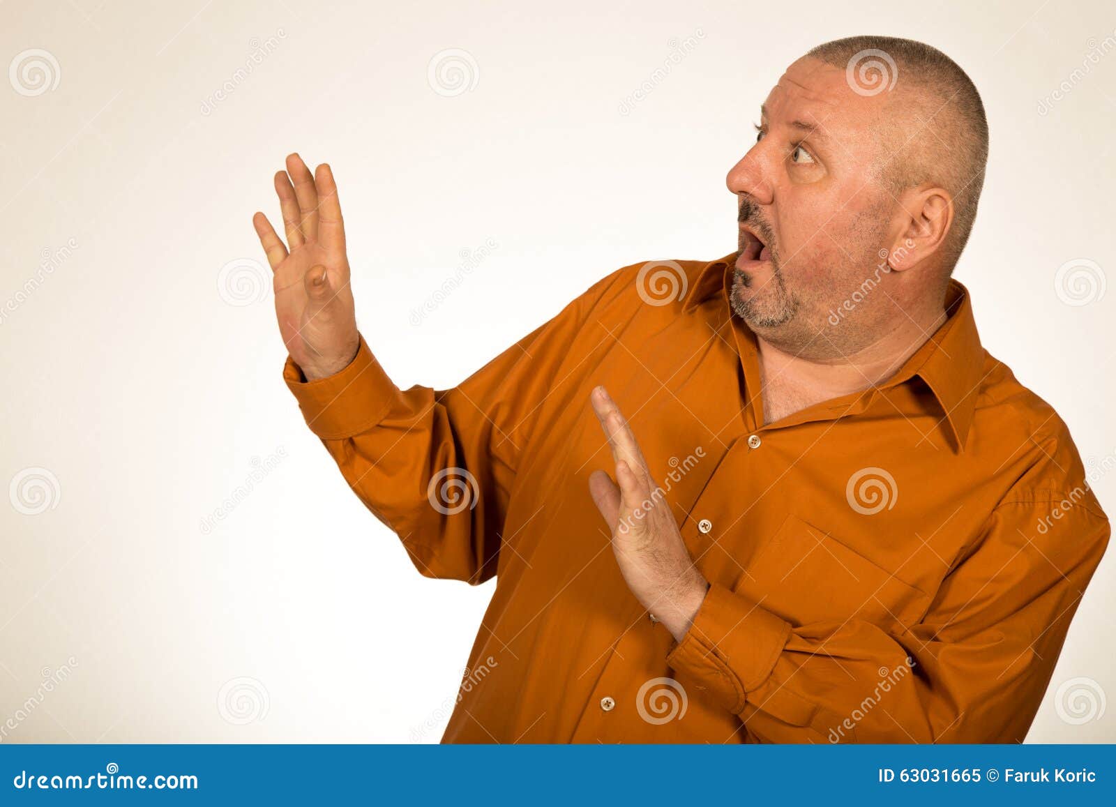 Scared Overweight Businessman Stock Image - Image of isolation ...