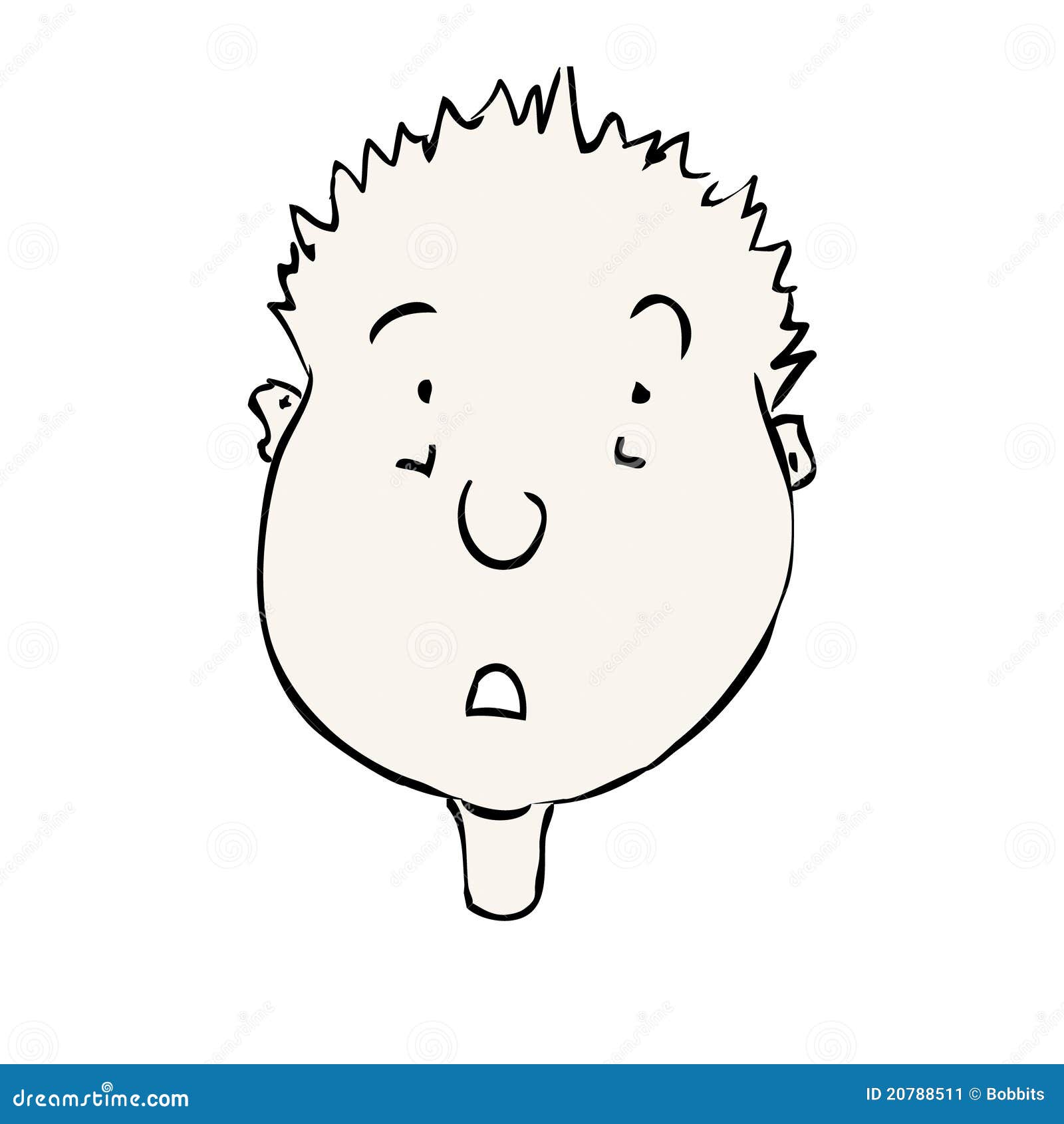 Scared pale boy stock illustration. Illustration of hand - 20788511