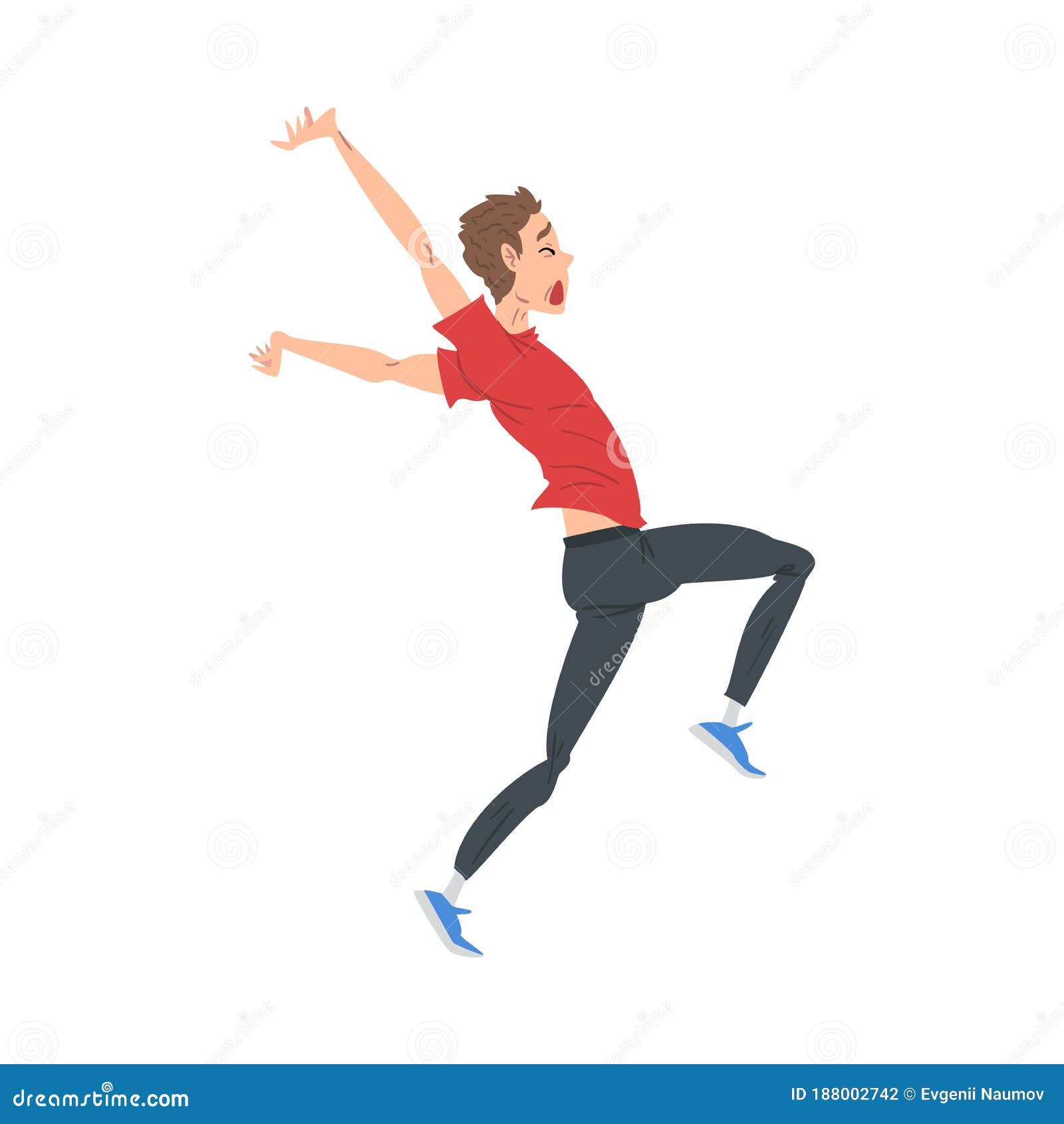 Scared And Panicked Man Running, Stressed Nervous Person, Human ... Scared And Panicked Man Running, Stressed Nervous Person, Human ...