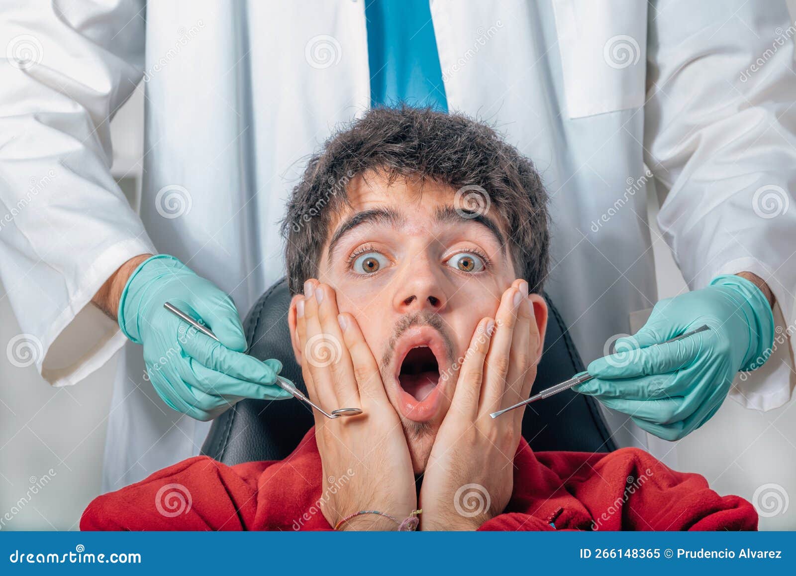 Patient at the dentist stock image. Image of filling - 266148365