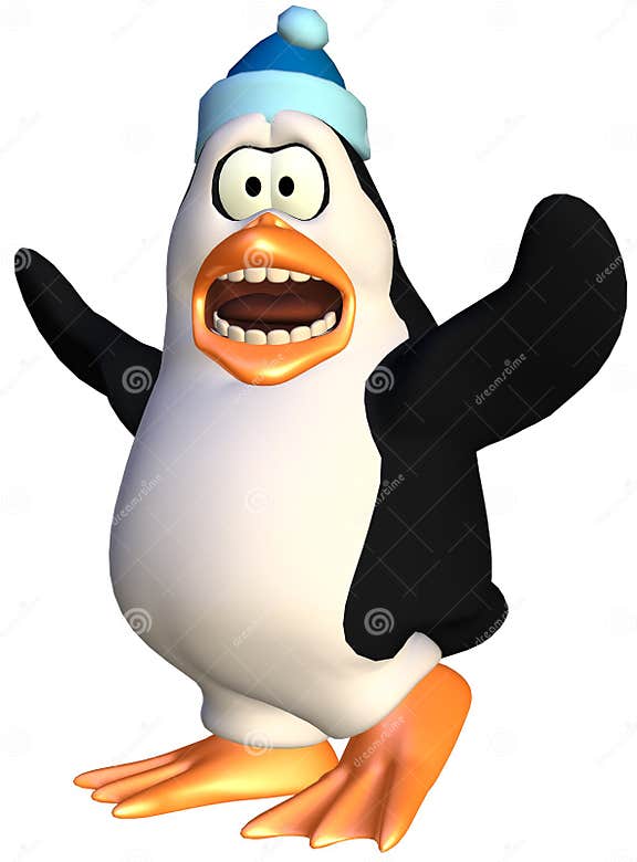 Scared penguin stock illustration. Illustration of cartoon - 14971667