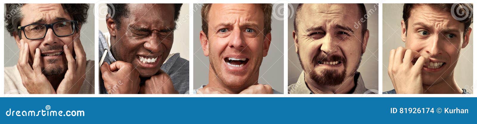 Scared people faces set stock photo. Image of casual - 81926174