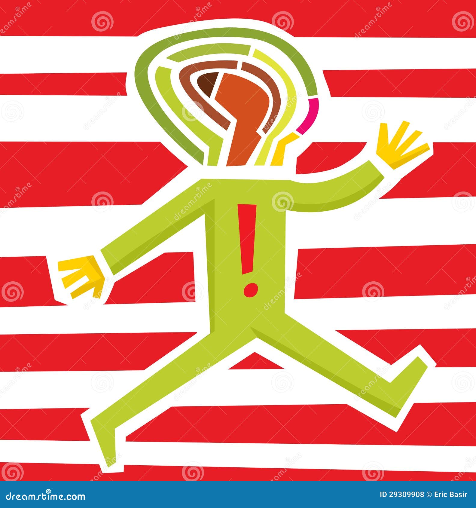 Scared Person Running stock vector. Illustration of panic - 29309908