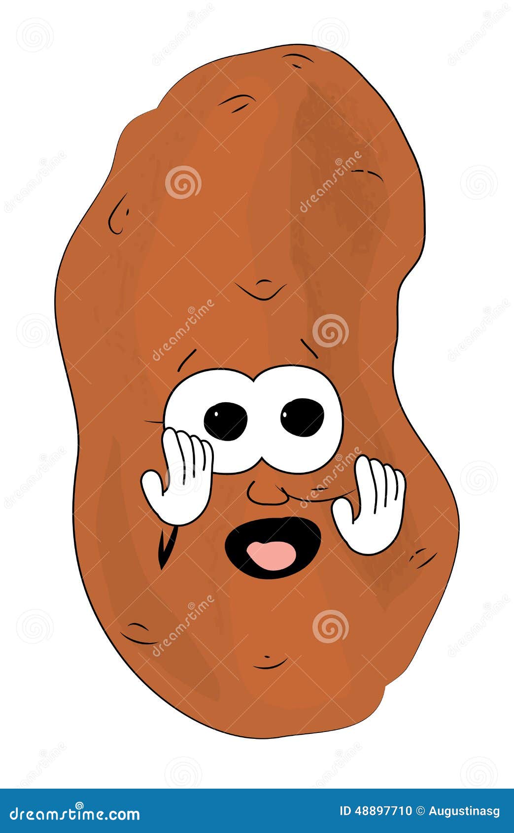 Scared Potato Cartoon | CartoonDealer.com #48897710