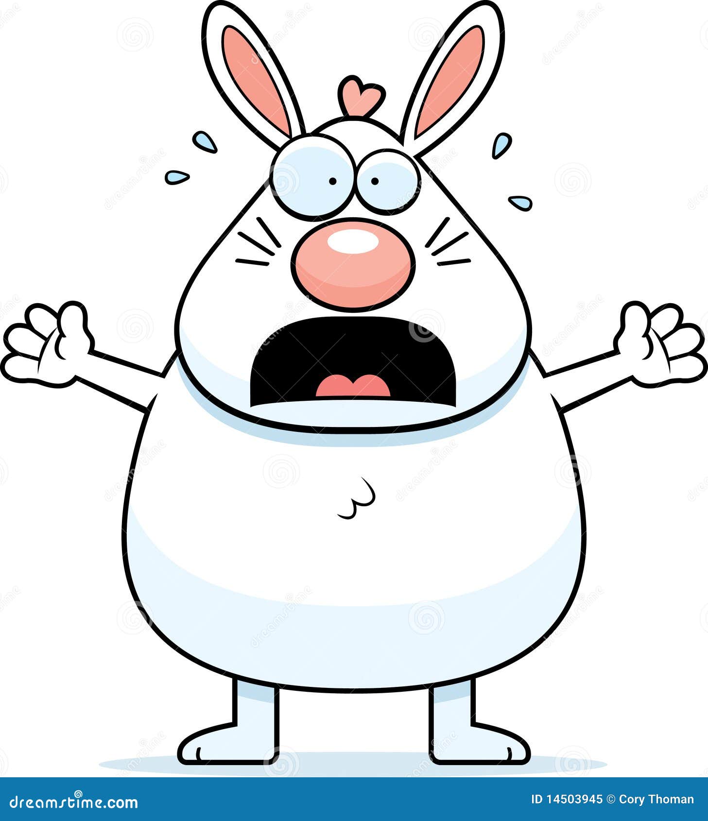 Scared Rabbit stock vector. Illustration of bunny, sweat - 14503945