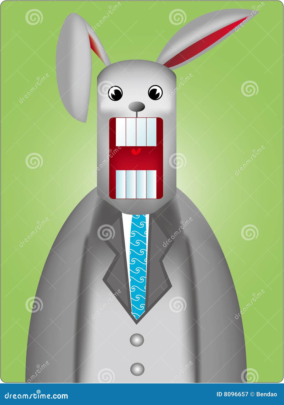 Scared rabbit stock vector. Illustration of vector, suit - 8096657