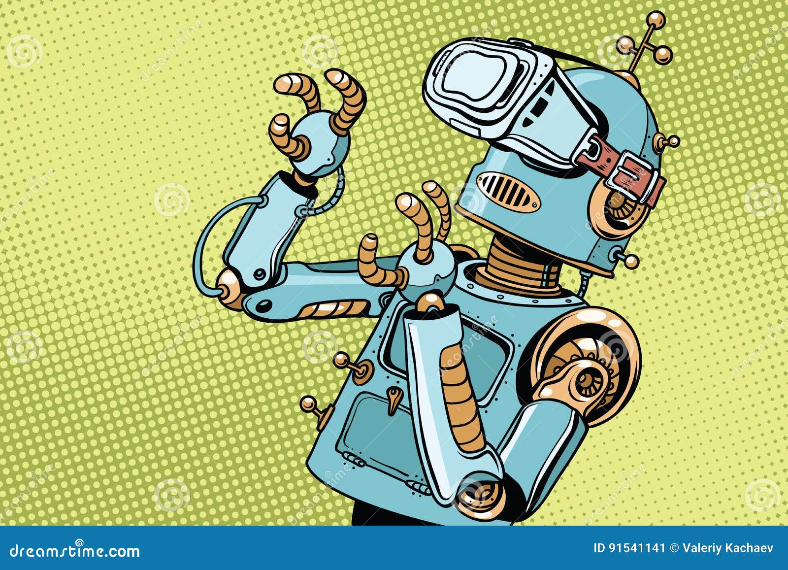 Retro Robot With A Rocket,render, 3d Stock Photography | CartoonDealer ...