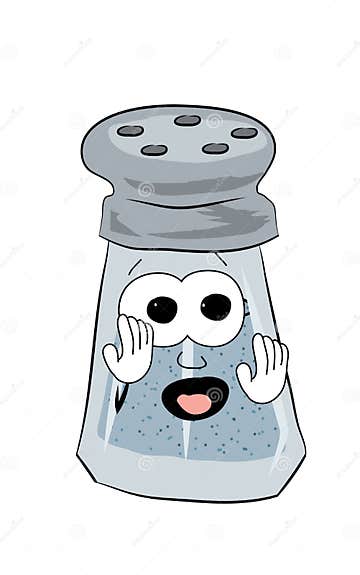 Scared salt cartoon stock illustration. Illustration of salt - 48898149