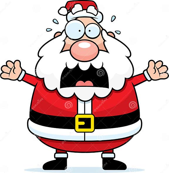 Scared Santa Claus stock vector. Illustration of fear - 14533321