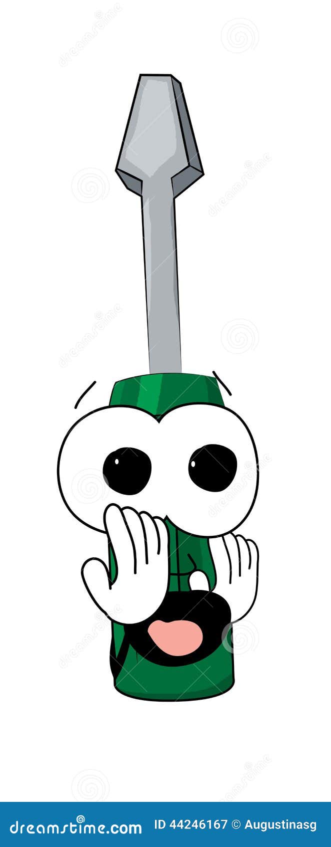 Scared screwdriver cartoon stock illustration. Illustration of scare ...