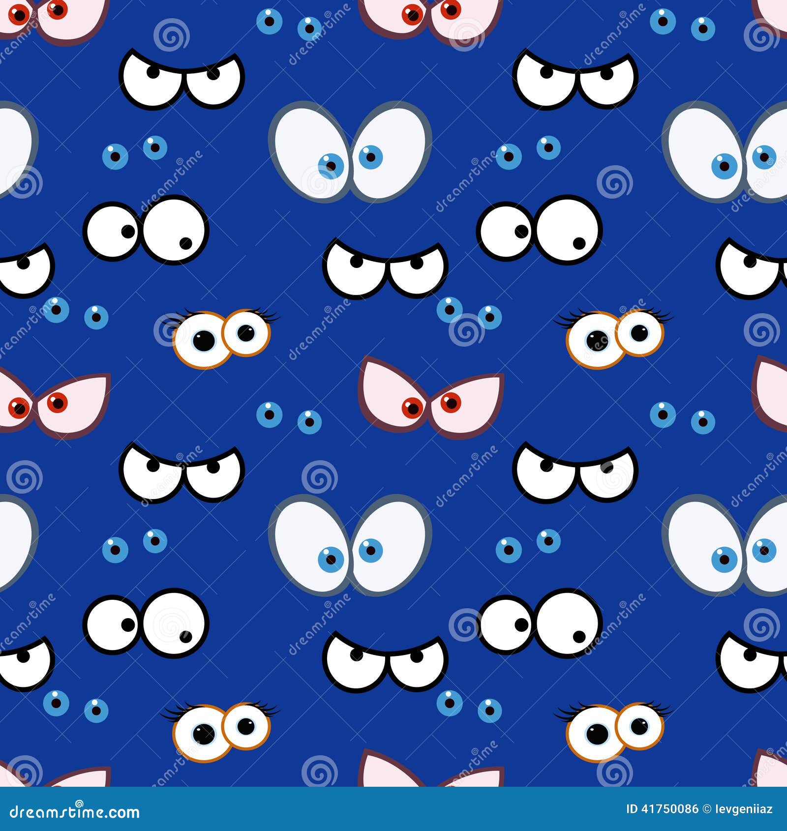 Seamless Patten With Cartoon Animals Of The Underwater World. Sea ...