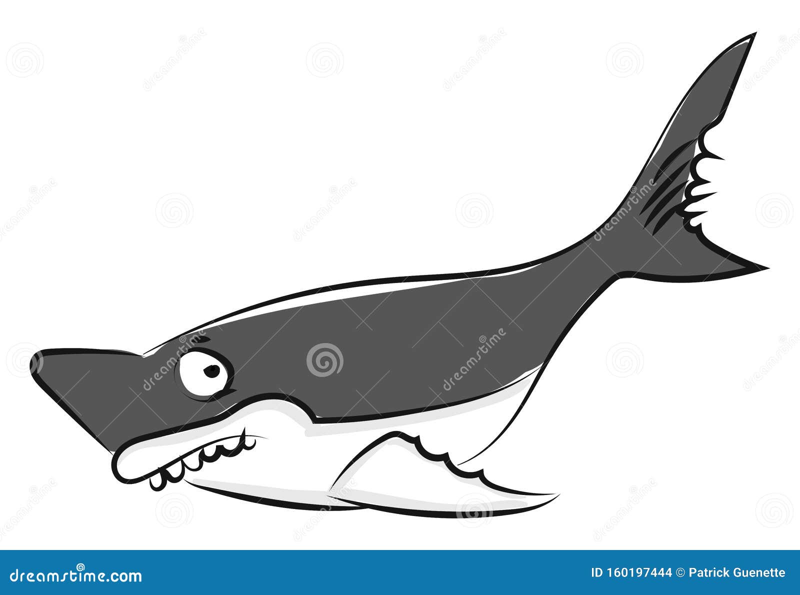 Scared Shark, Illustration, Vector Stock Vector - Illustration of icon ...