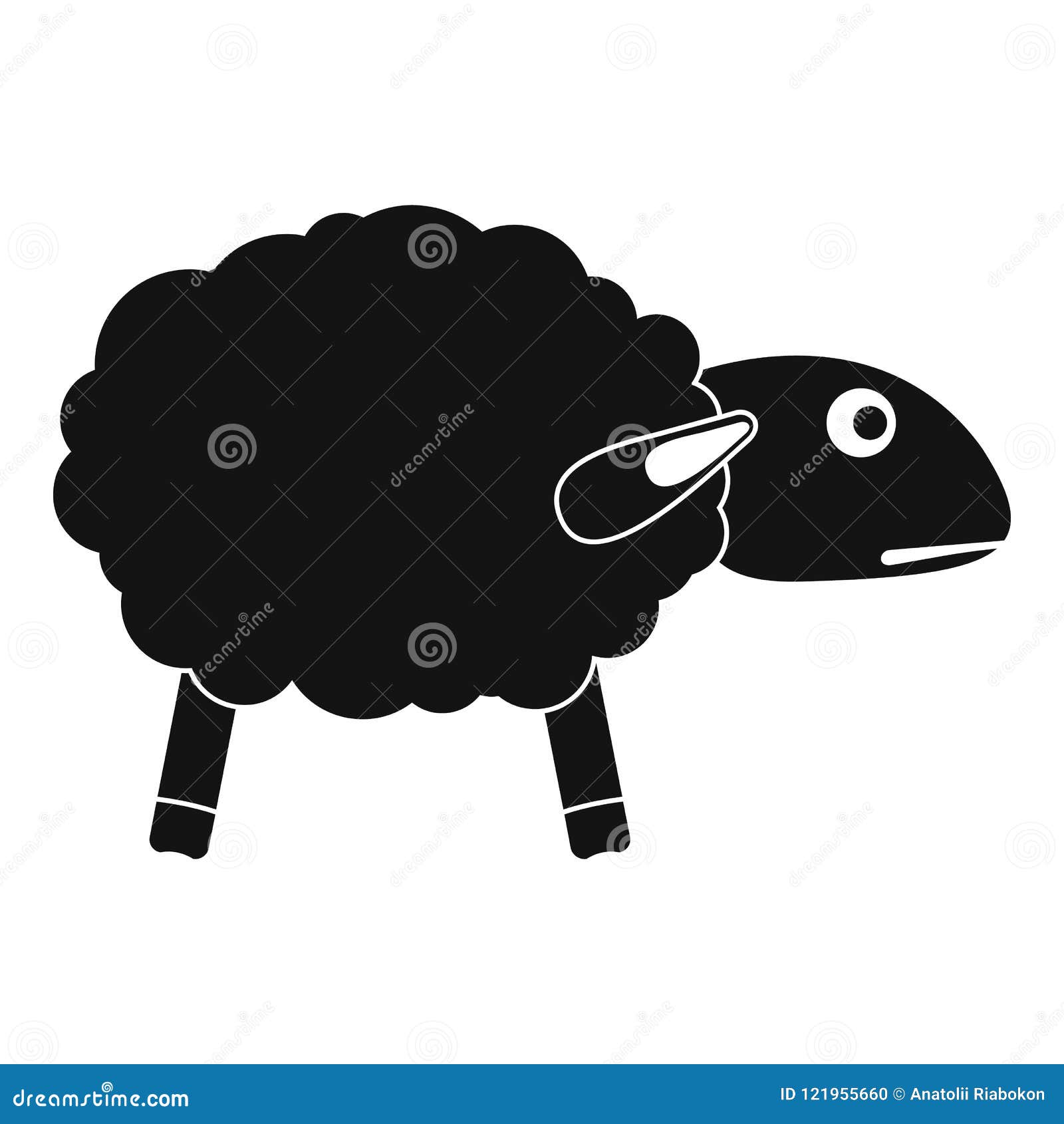 Scared Sheep Icon, Simple Style Stock Vector - Illustration of drawing ...