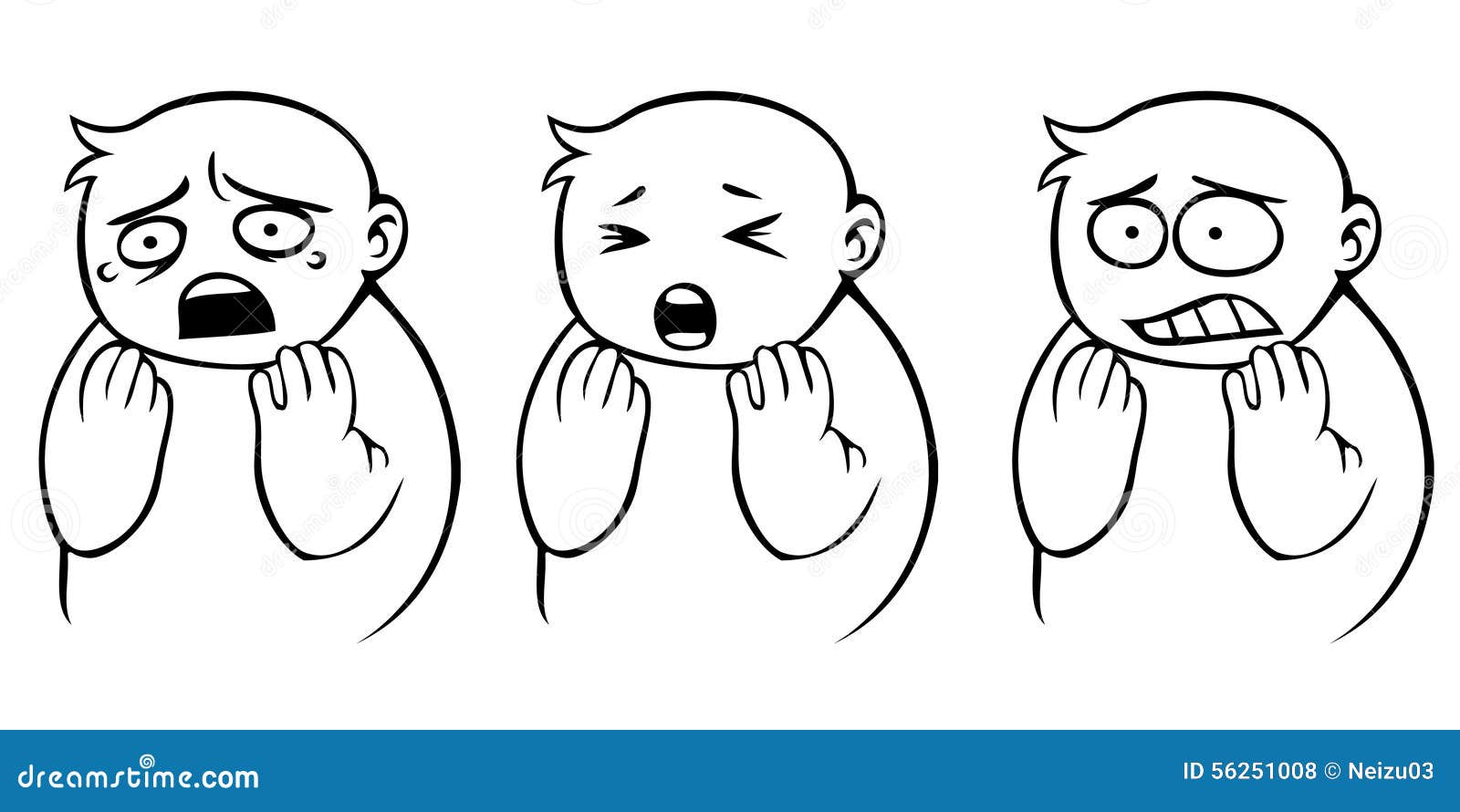 Scared and Shocked Character Stock Illustration - Illustration of ...