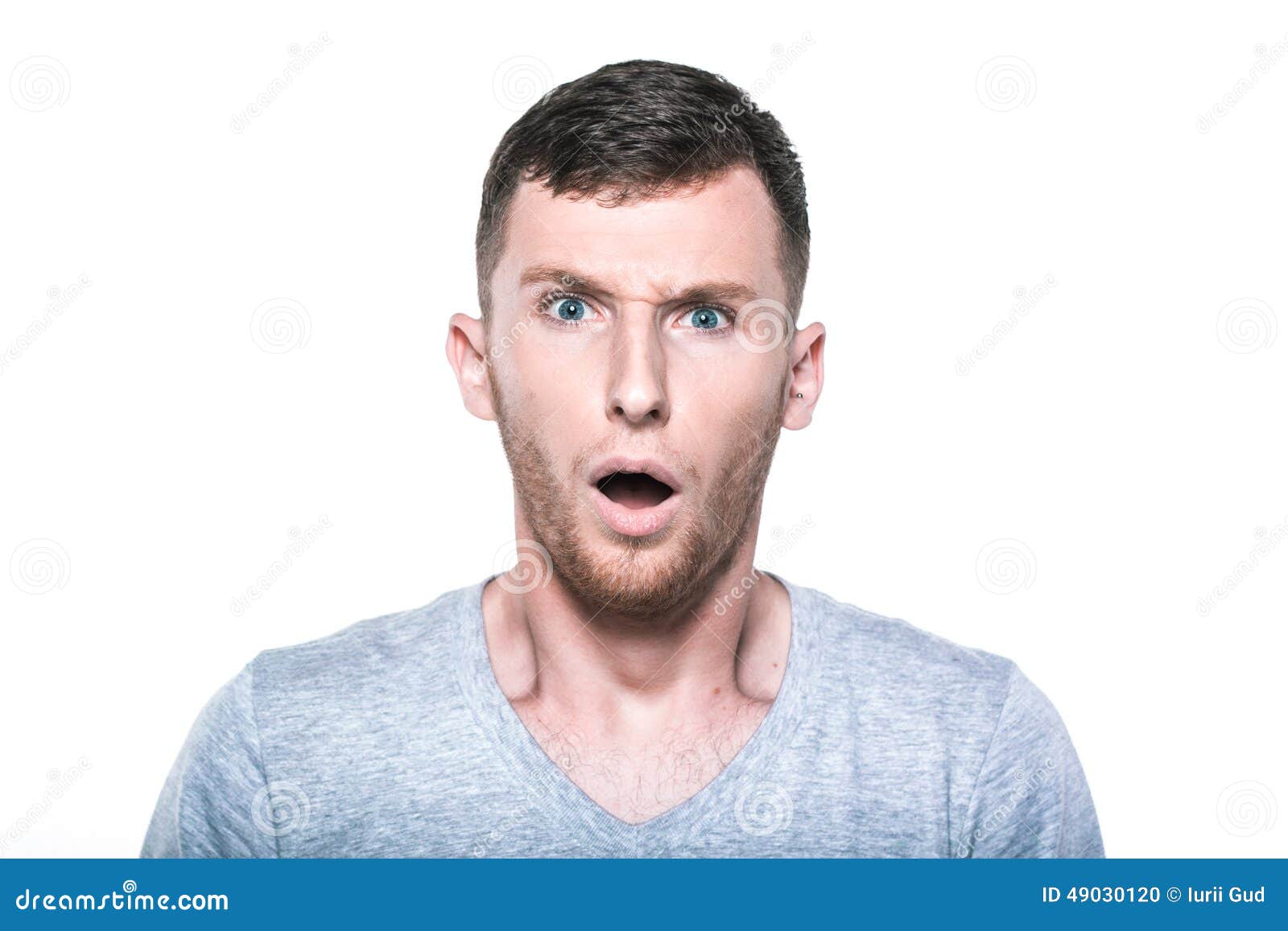 Scared and shocked ! stock photo. Image of isolated, fear - 49030120