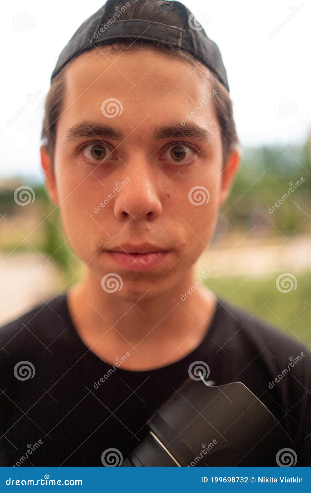 Scared Sight of Operator with Camera Stock Photo - Image of photograph ...