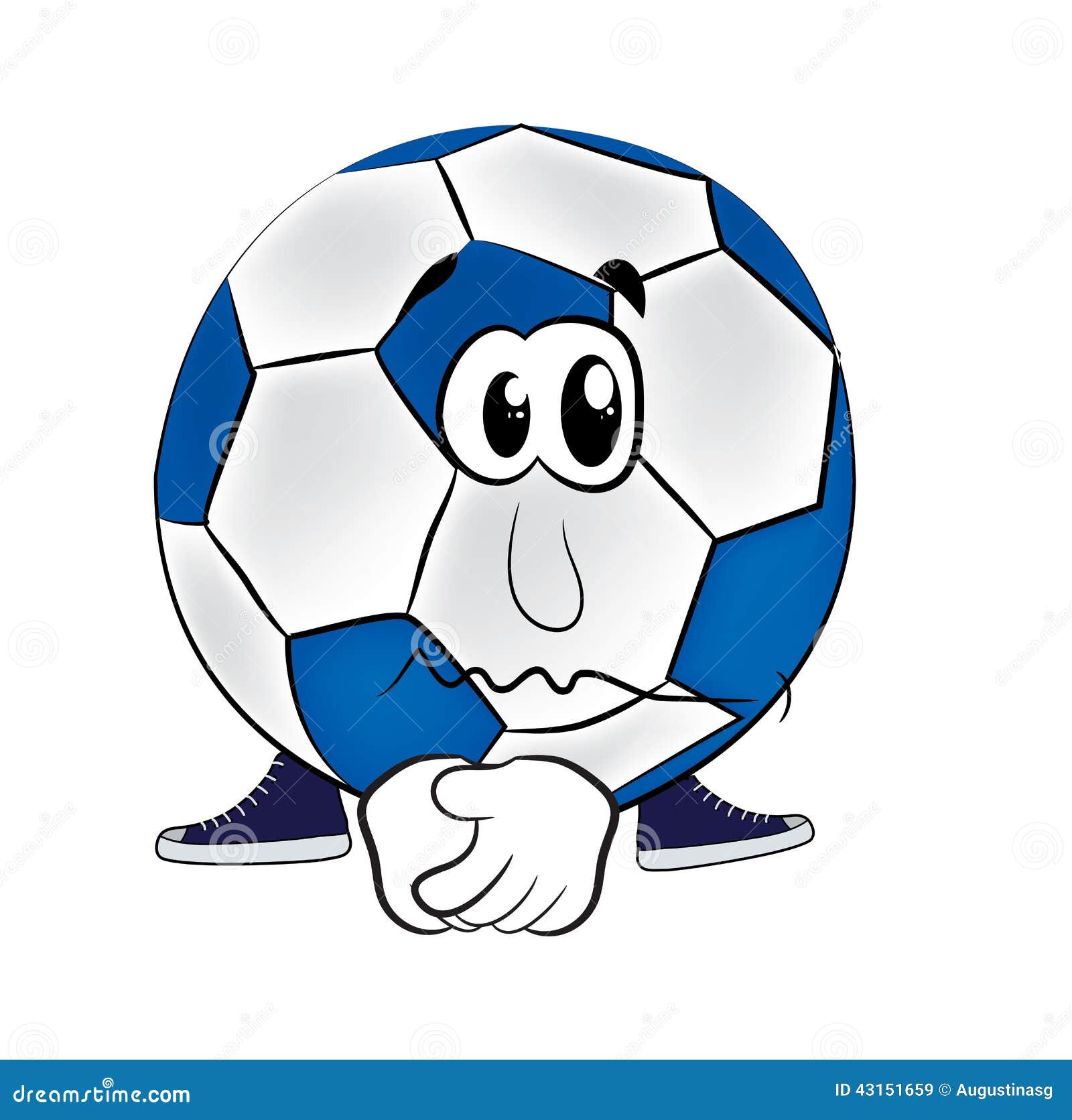 Scared soccer ball cartoon stock illustration. Illustration of cartoon ...