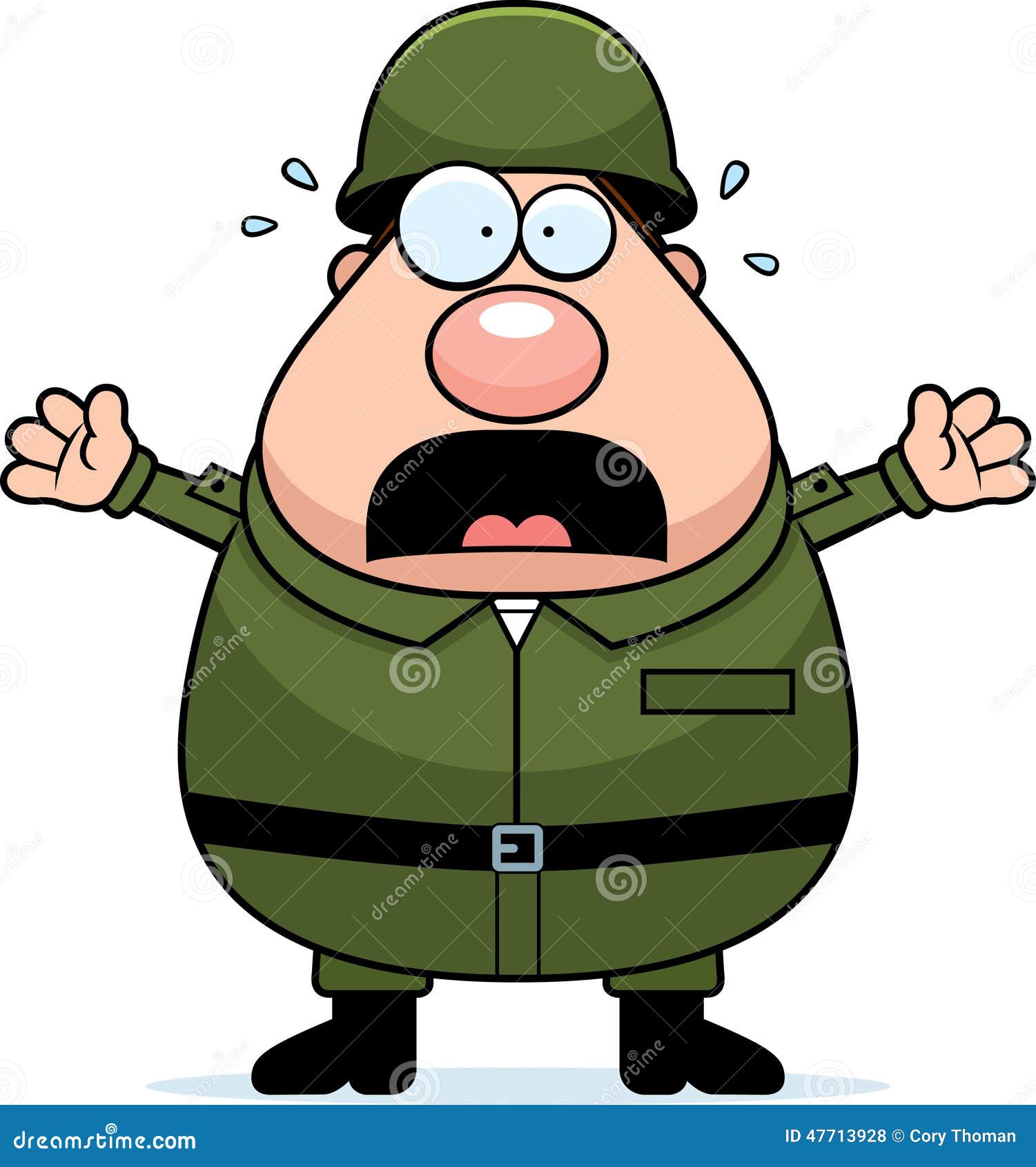 Scared Soldier stock vector. Illustration of military - 47713928