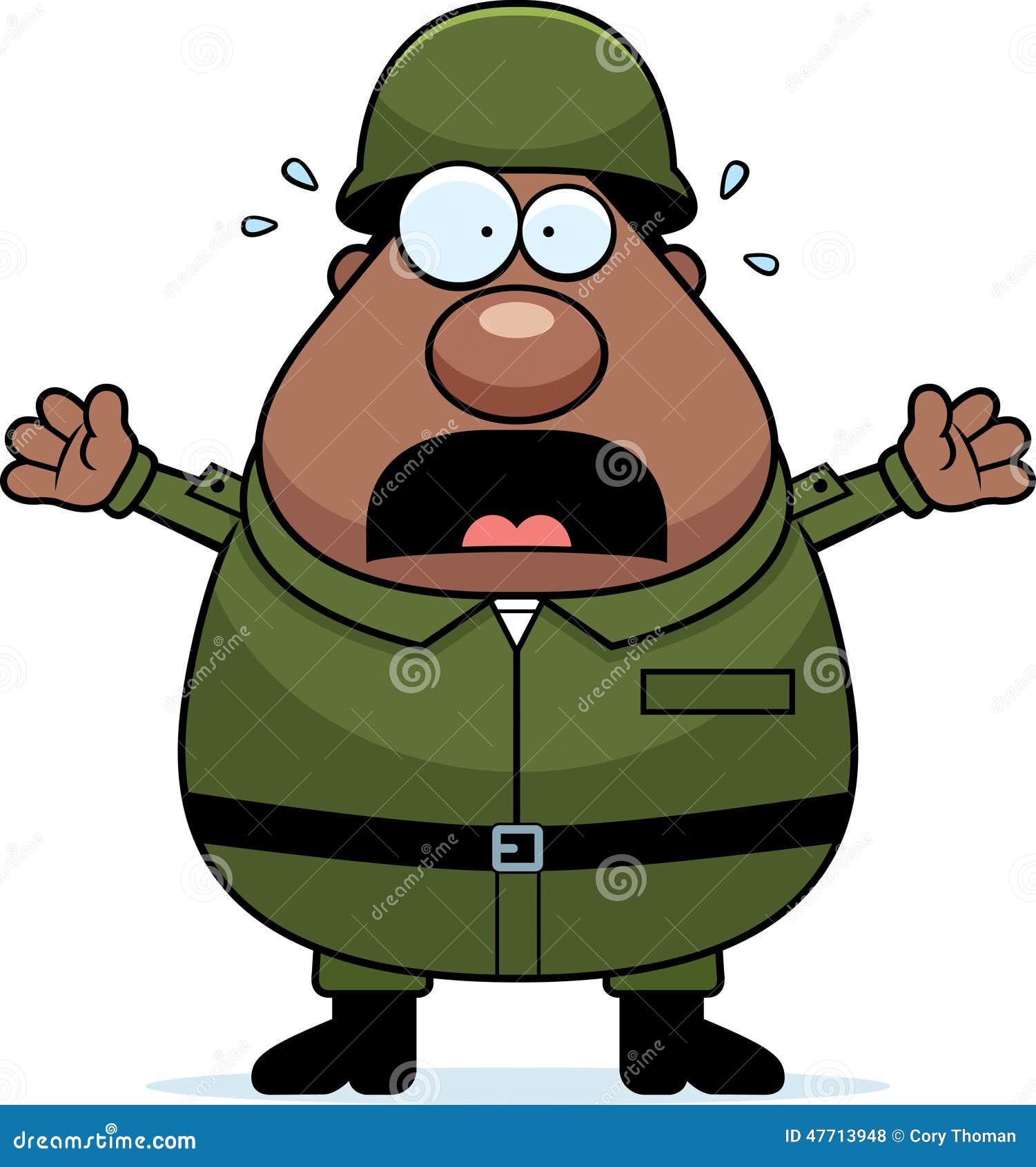 Scared Soldier stock vector. Illustration of military - 47713948
