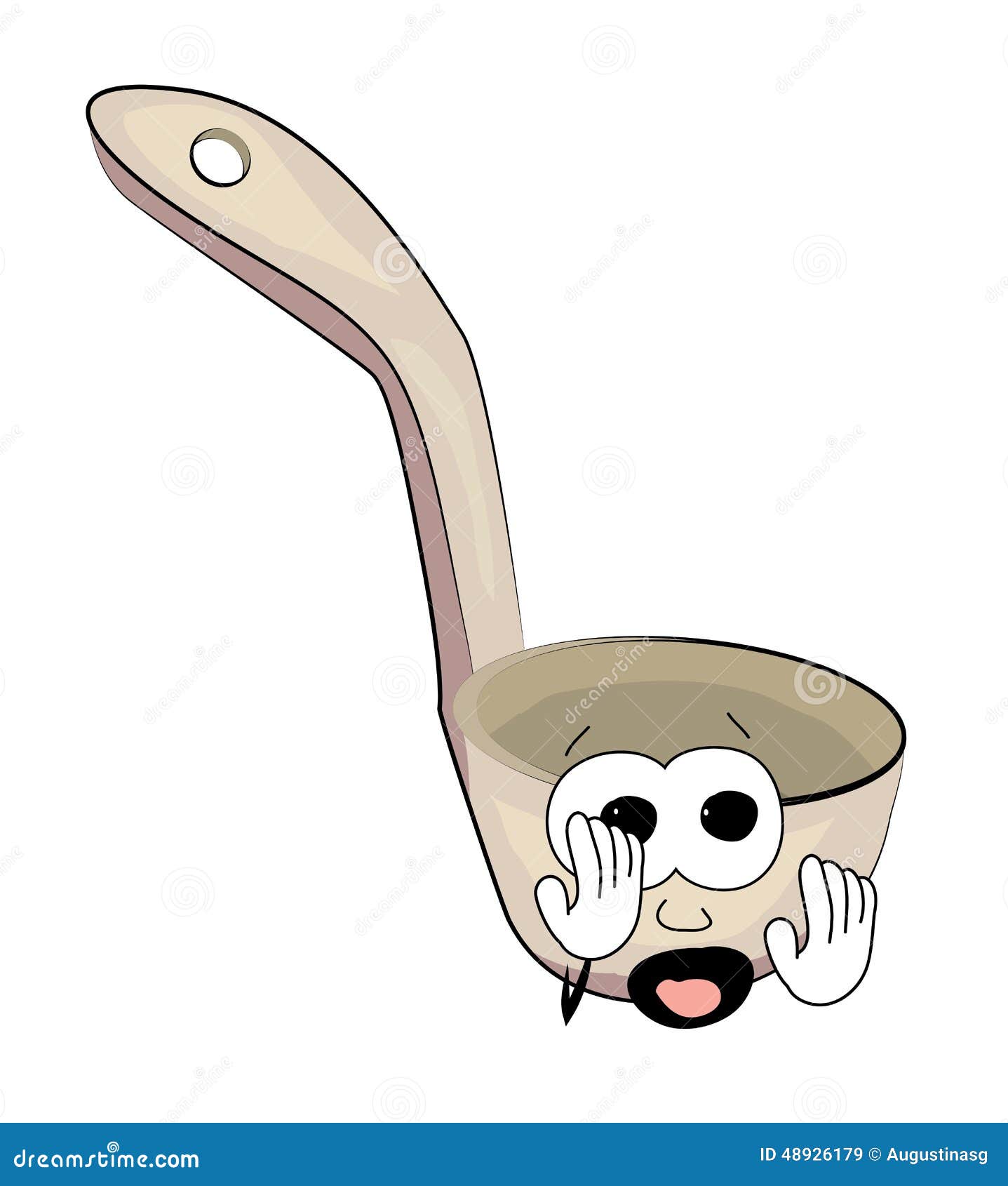 Scared Spoon cartoon stock illustration. Illustration of fright - 48926179