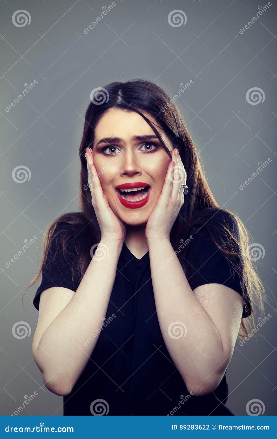 Scared Stressed Woman Screaming Stock Photo - Image of adult, screaming ...