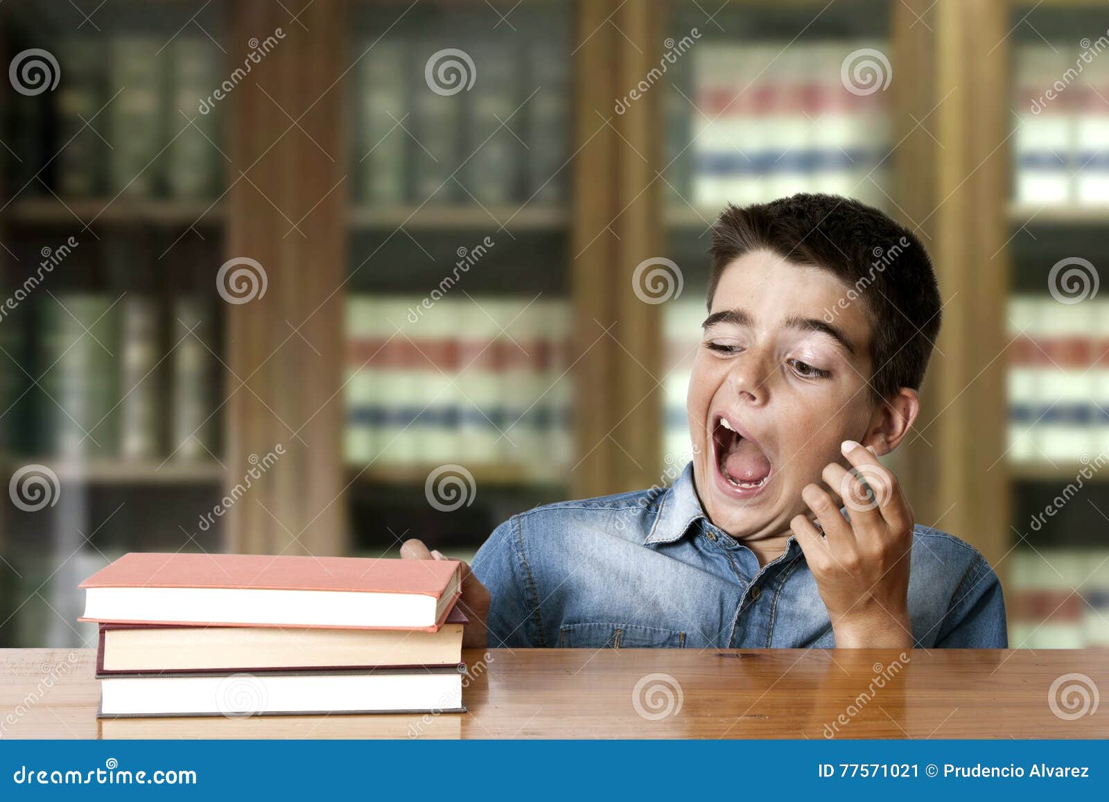 Scared student stock image. Image of frustrated, desk - 77571021