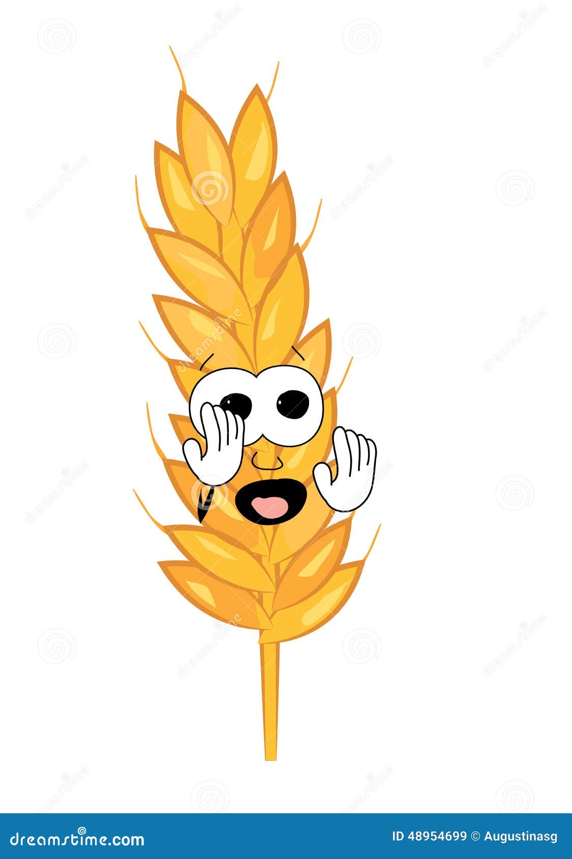 Scared Bread Cartoon Stock Illustration | CartoonDealer.com #49614565