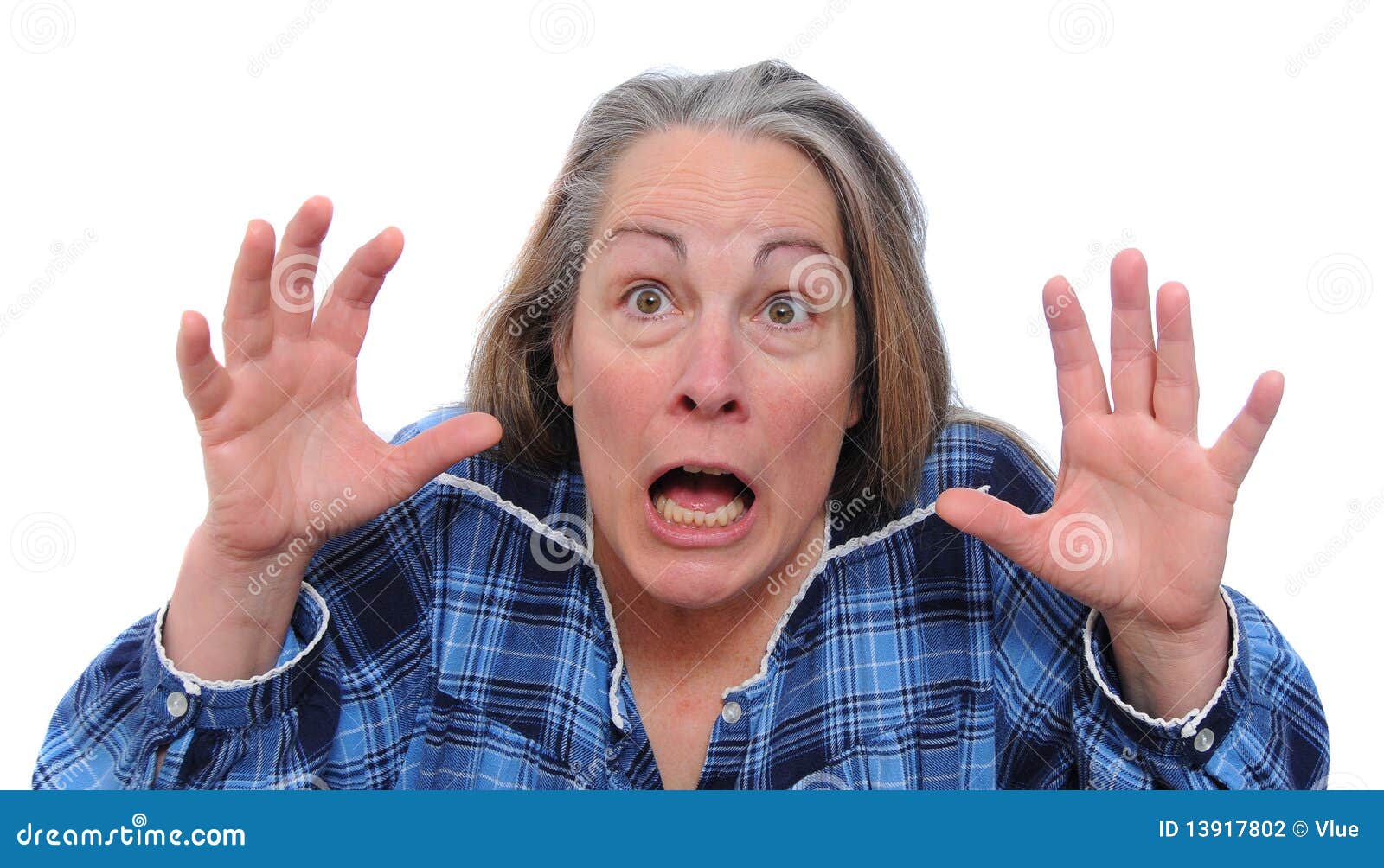 Scared woman stock photo. Image of scare, hands, middleaged - 13917802