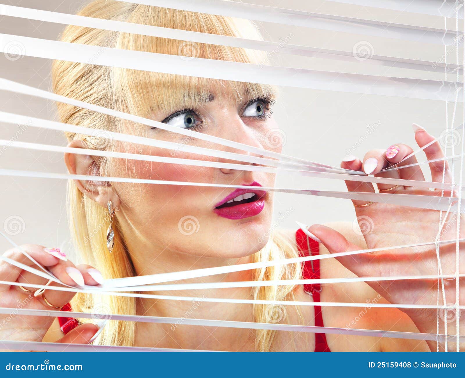 Scared woman stock photo. Image of attractive, keek, beauty - 25159408