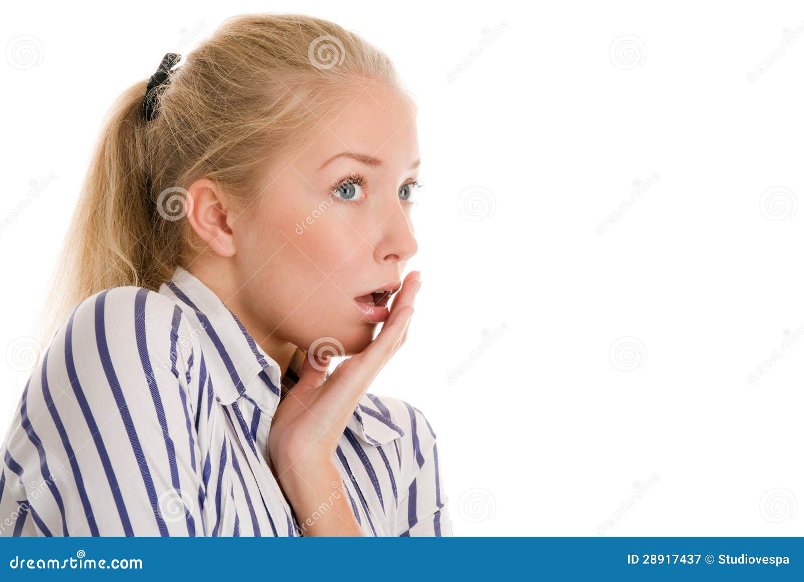 Scared woman stock image. Image of human, confidence - 28917437
