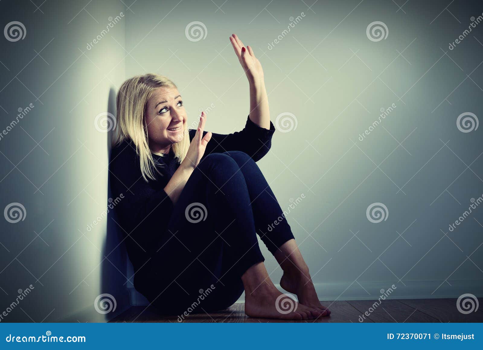 Scared woman. stock image. Image of fear, wife, excitement - 72370071