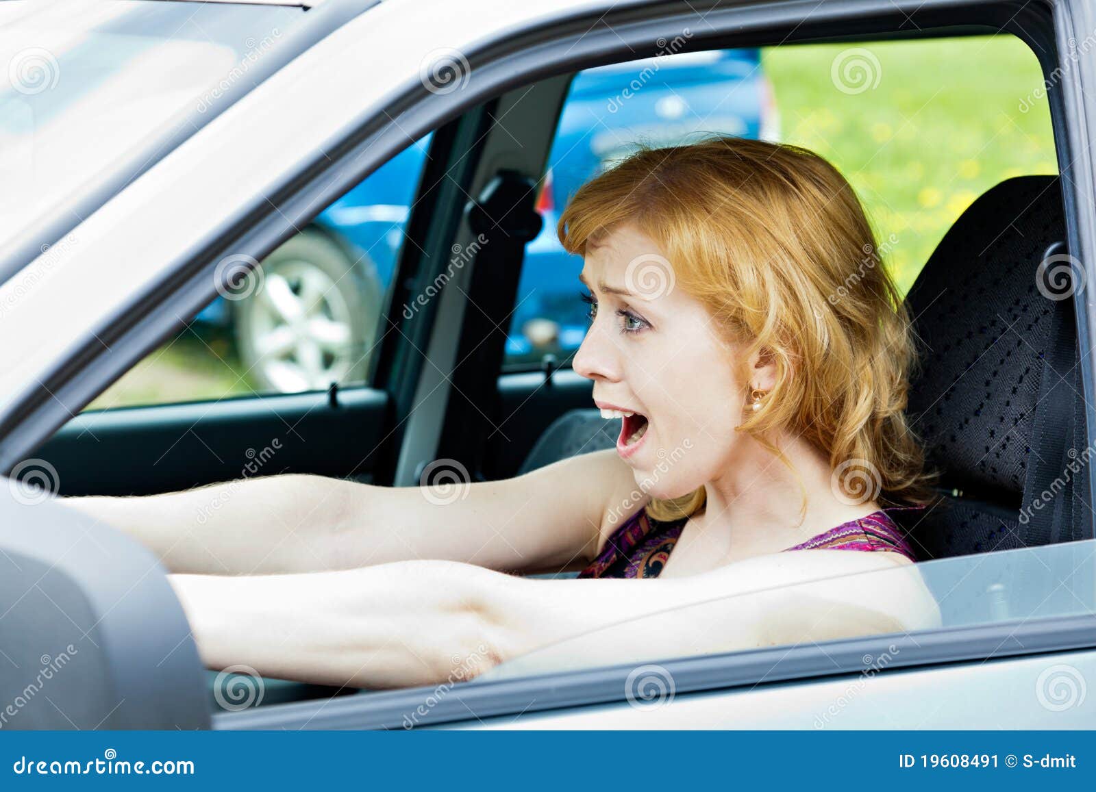 Woman Behind Laptop Surprised Scared Isolated Royalty-Free Stock Image ...