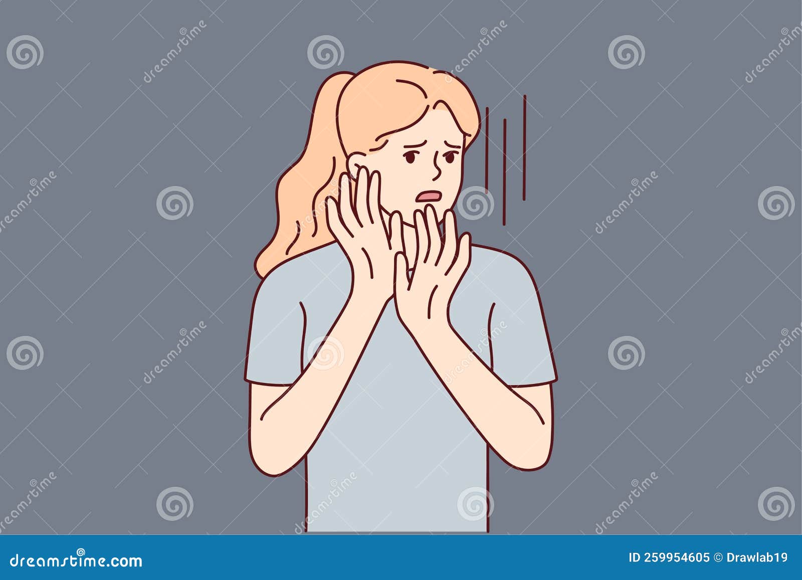 Scared Woman Feeling Terrified Stock Vector - Illustration of terrified ... Scared Woman Feeling Terrified Stock Vector - Illustration of terrified ...