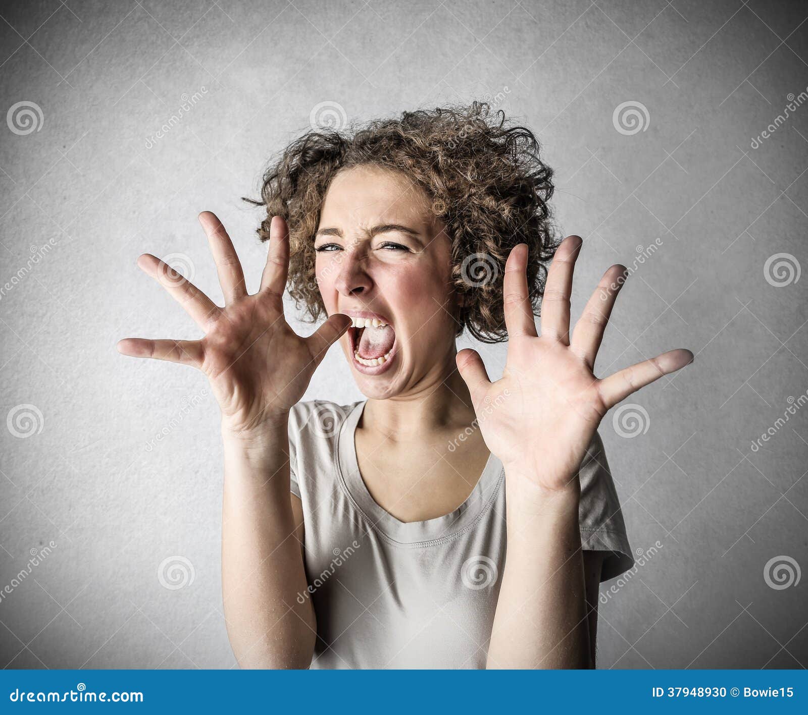 Scared woman stock photo. Image of desperation, scream - 37948930