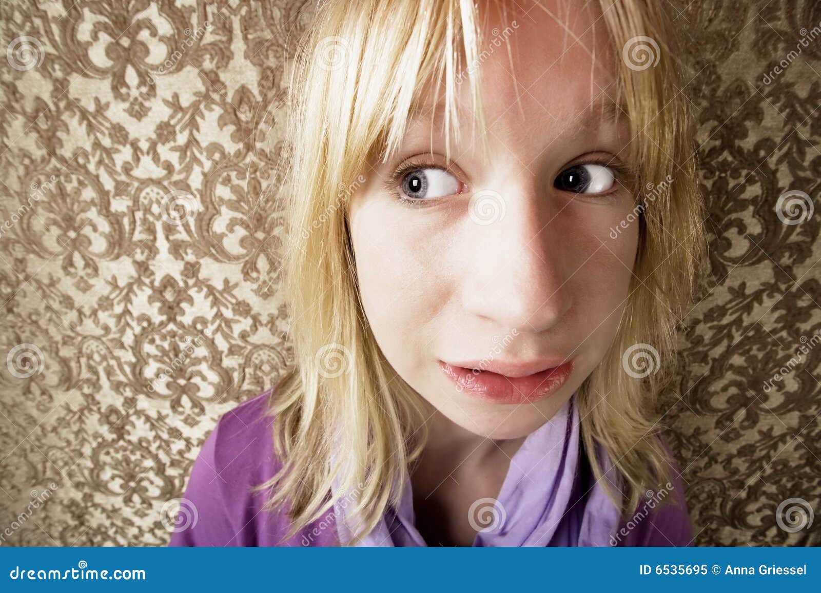 Scared young girl stock image. Image of girl, scare, afraid - 6535695