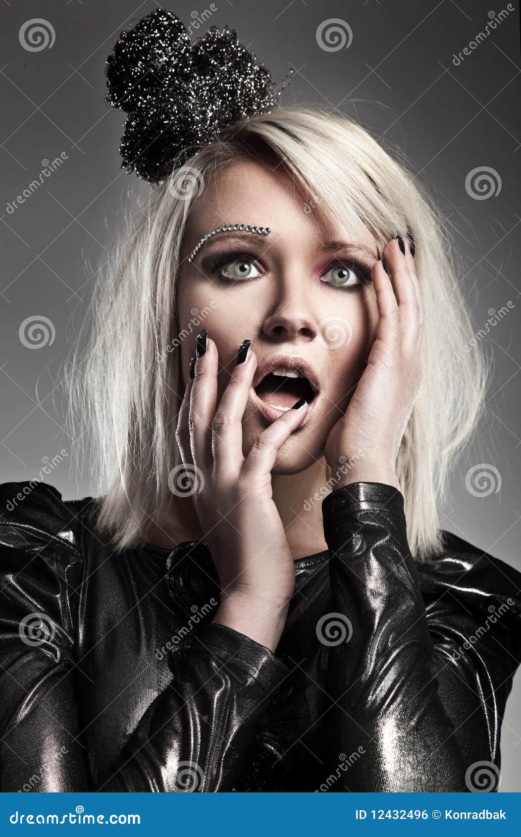 Scared Young Lady Royalty Free Stock Image - Image: 12432496