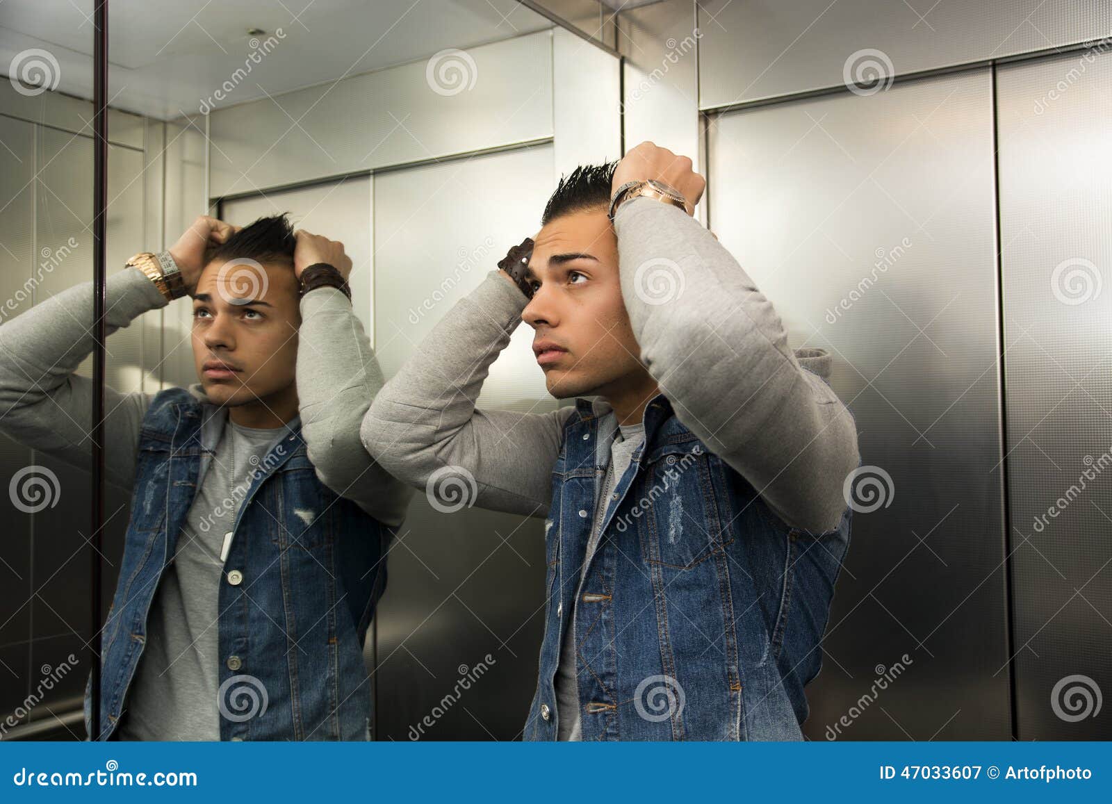 Scared Young Businessman Afraid Of Big Hand Royalty-Free Stock Image ...