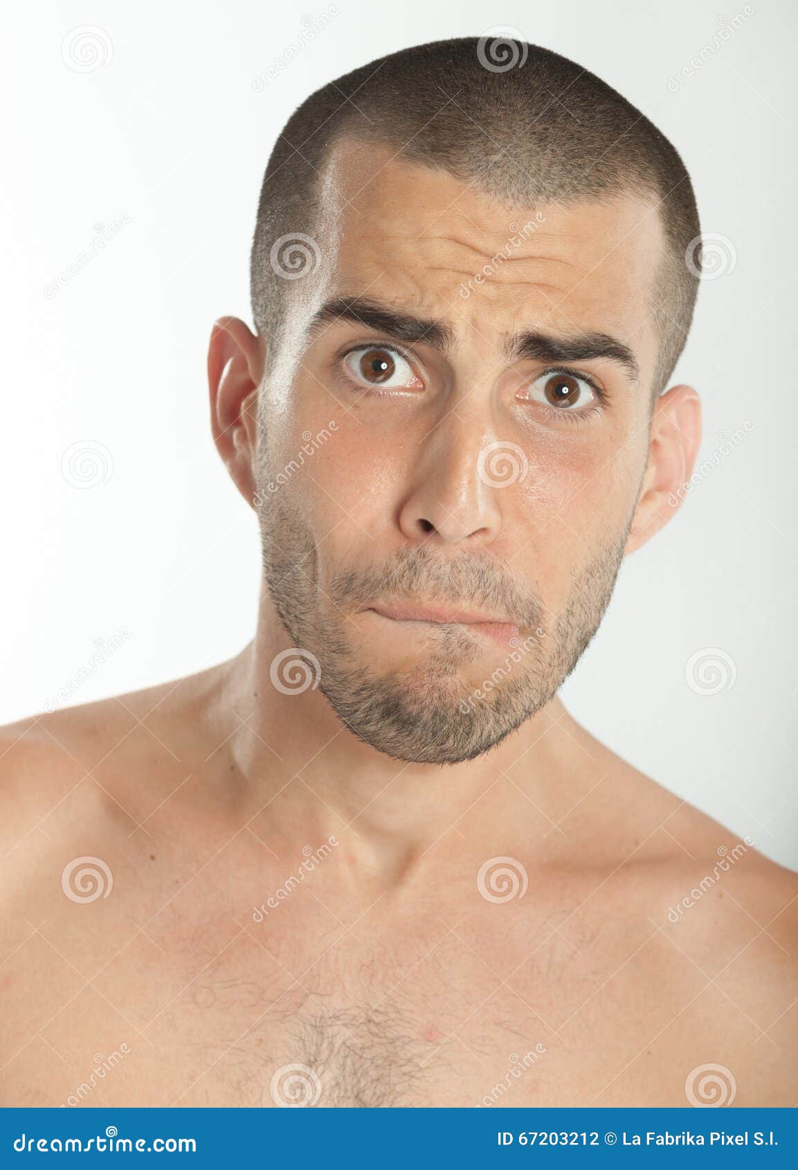 Scared young man stock photo. Image of fear, caucasian - 67203212