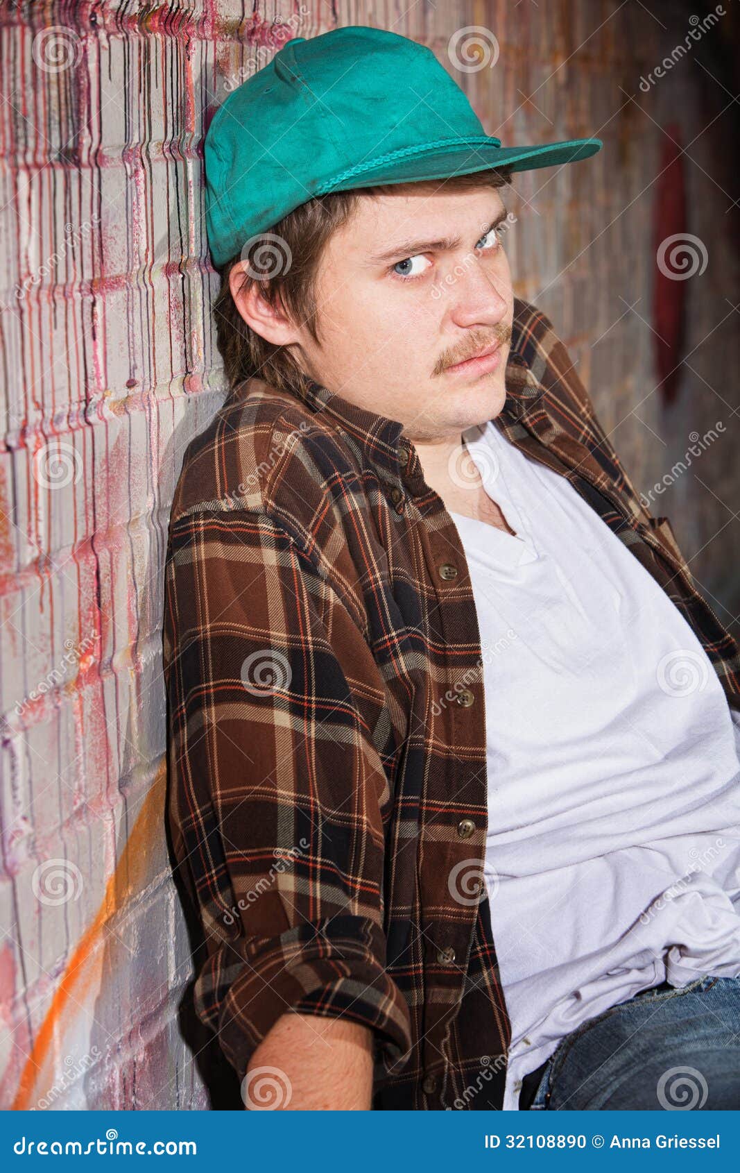 Scared Young Man stock photo. Image of drugs, single - 32108890