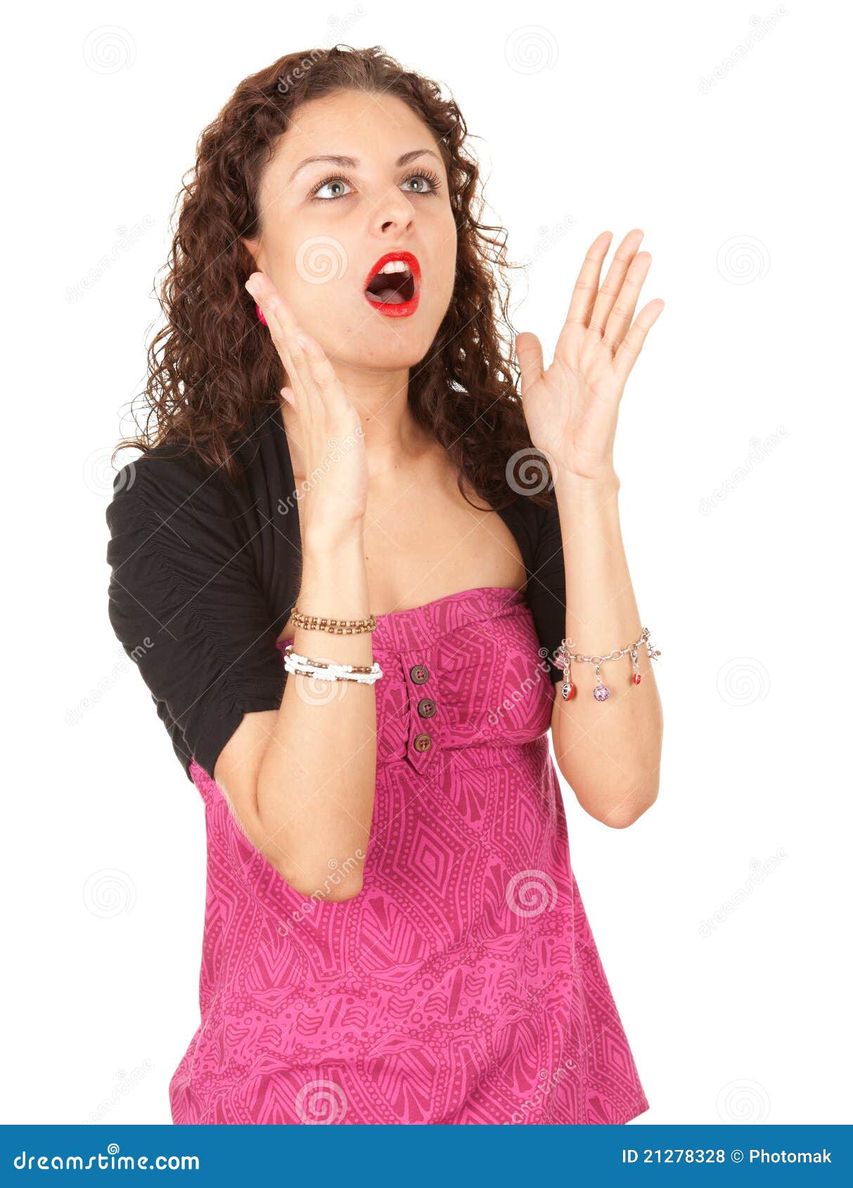 Scared Young Woman Royalty Free Stock Photos - Image: 21278328