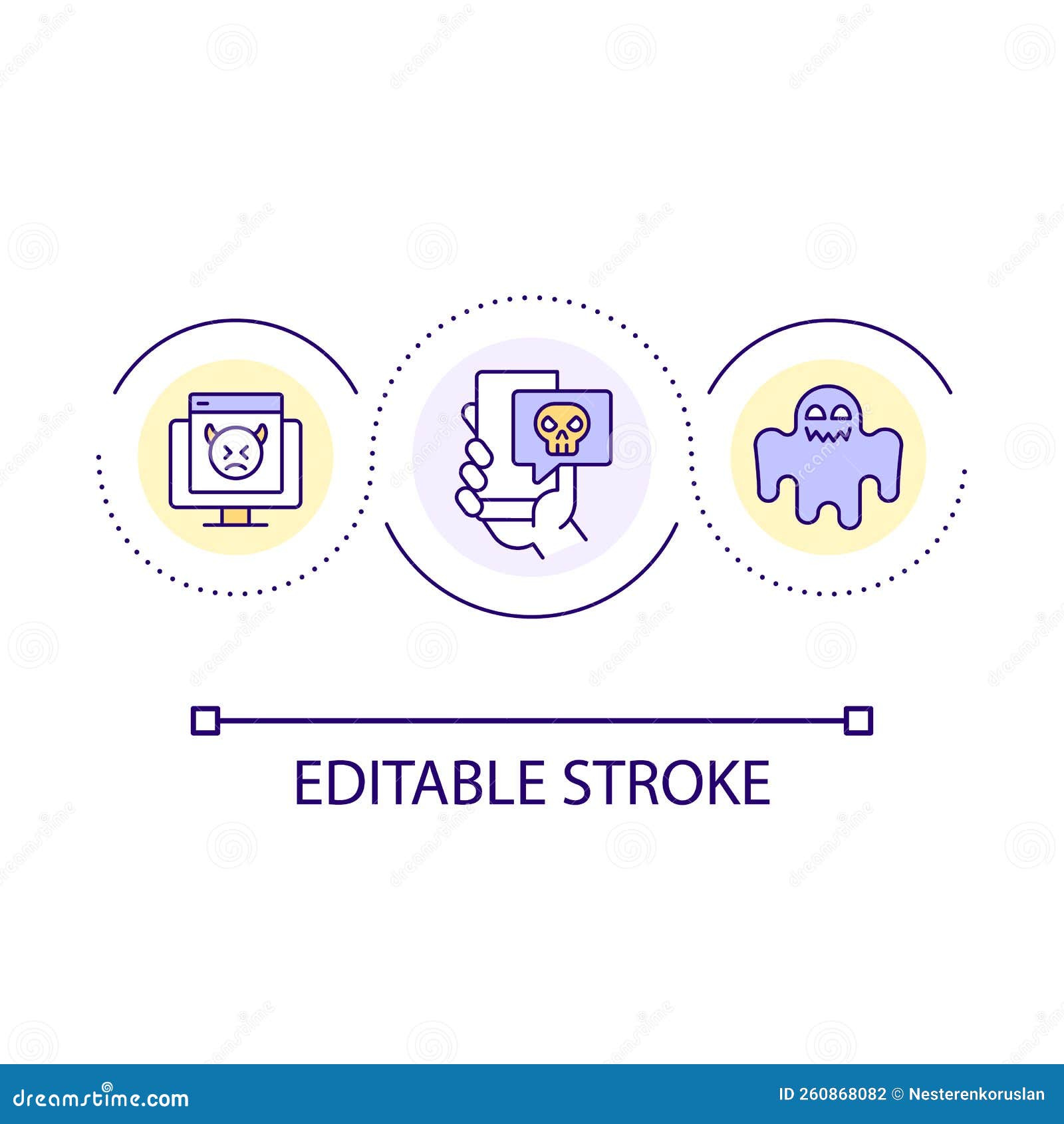 Scareware Attack Loop Concept Icon Stock Vector - Illustration of ...