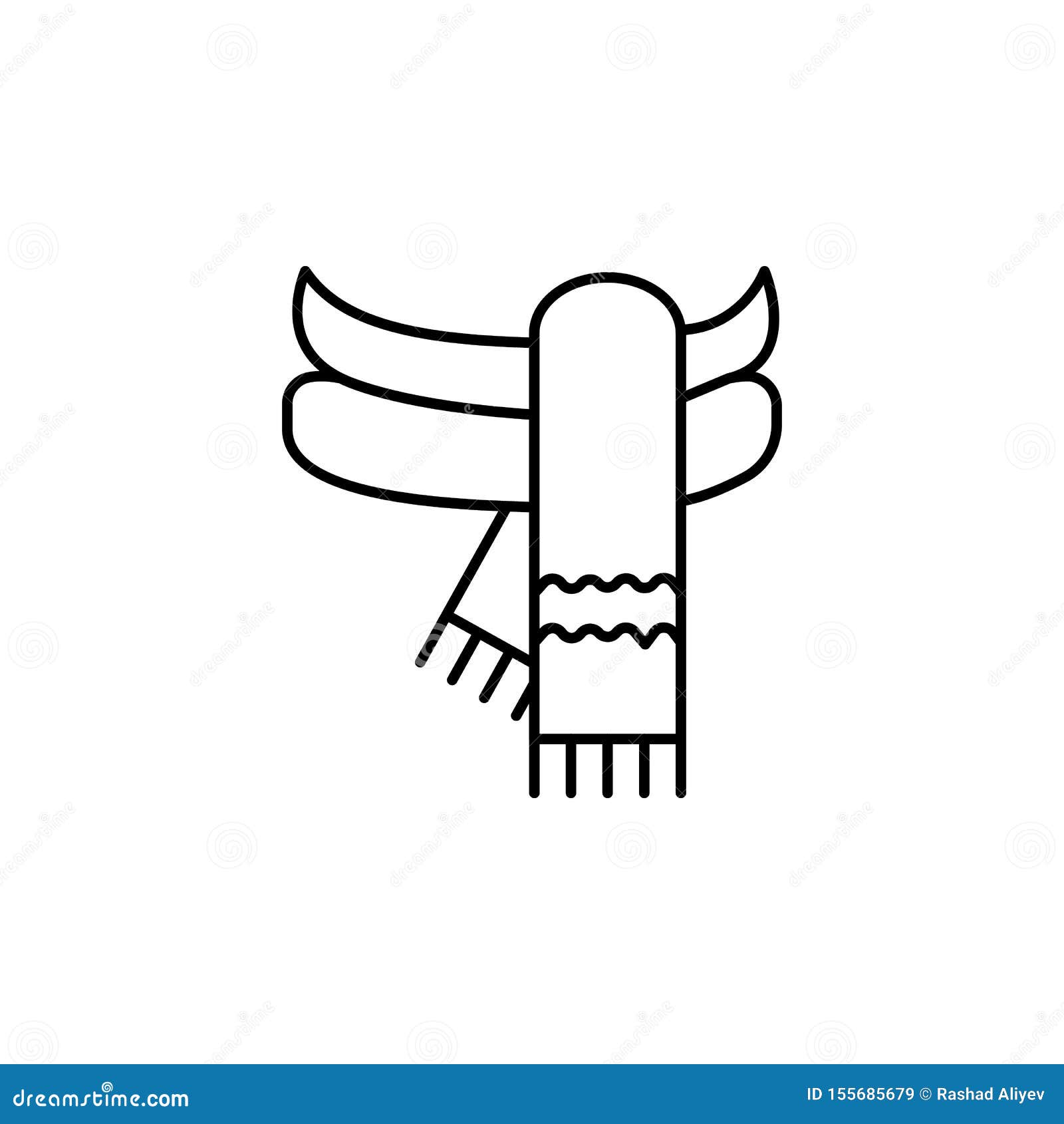 Scarf, Autumn Icon. Element of Autumn Icon Stock Illustration ...