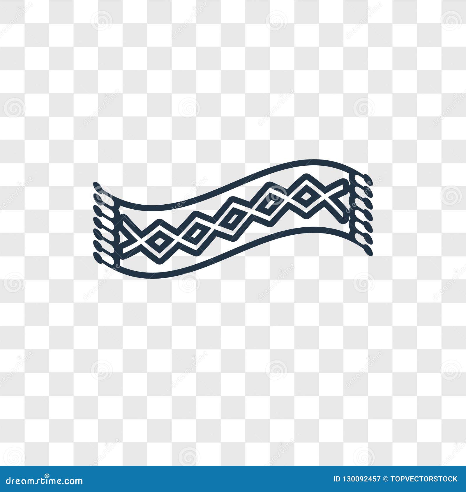 Scarf Concept Vector Linear Icon Isolated on Transparent Background ...