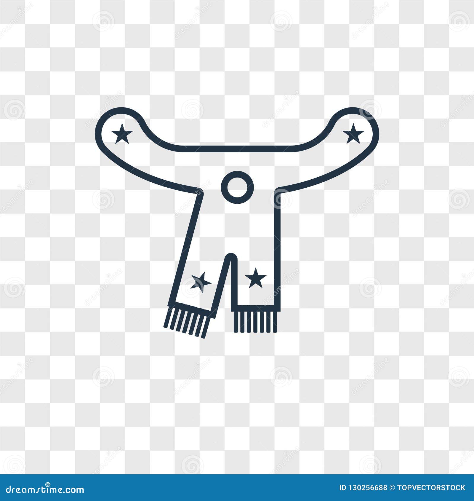 Scarf Concept Vector Linear Icon Isolated on Transparent Background ...