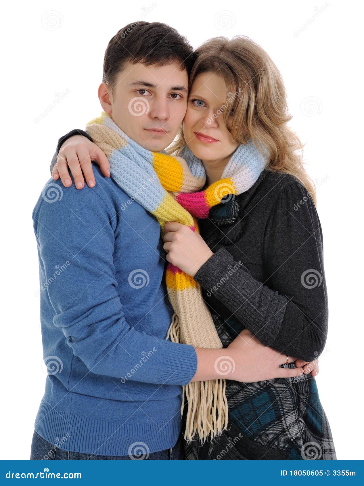 Scarf for couple stock image. Image of scarf, blue, face - 18050605