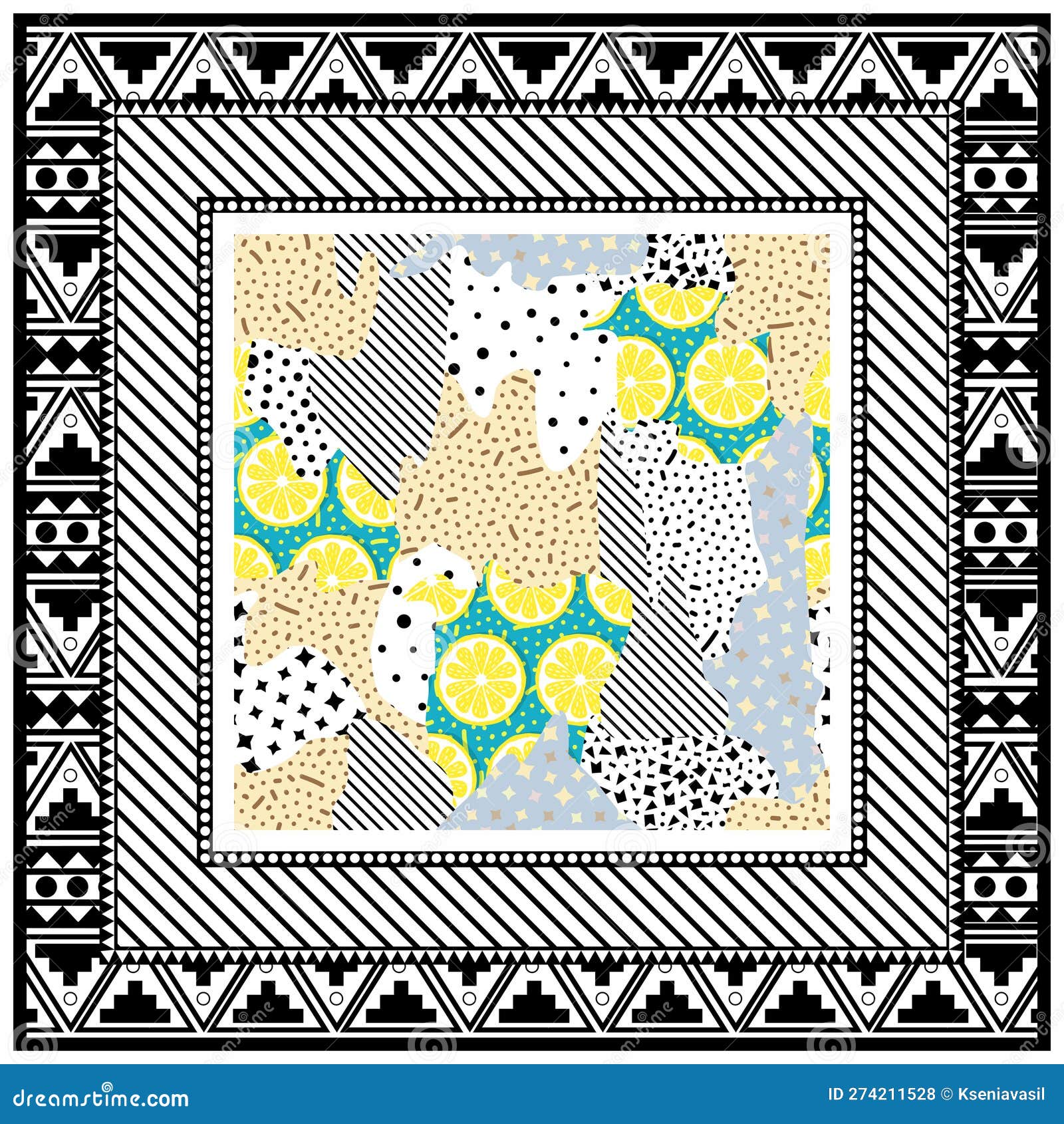 Scarf design pattern stock vector. Illustration of scarf - 274211528