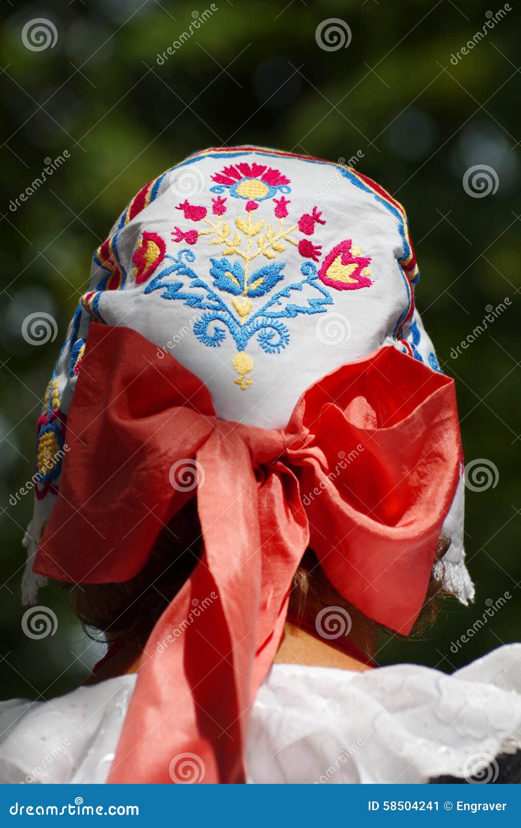 Scarf folklore Czech stock image. Image of ribbon, folk - 58504241